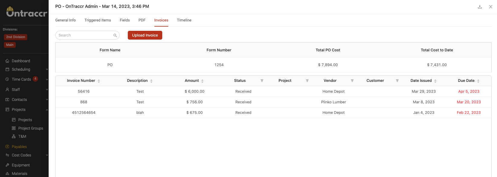 Managing purchase orders - Ontraccr Help Center Managing purchase orders - Ontraccr Help Center