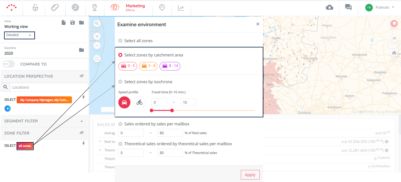 Examining zone data - RetailSonar Help Center