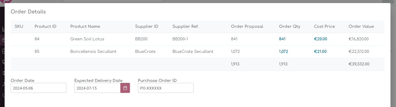 Create Purchase Orders - Merchant Support