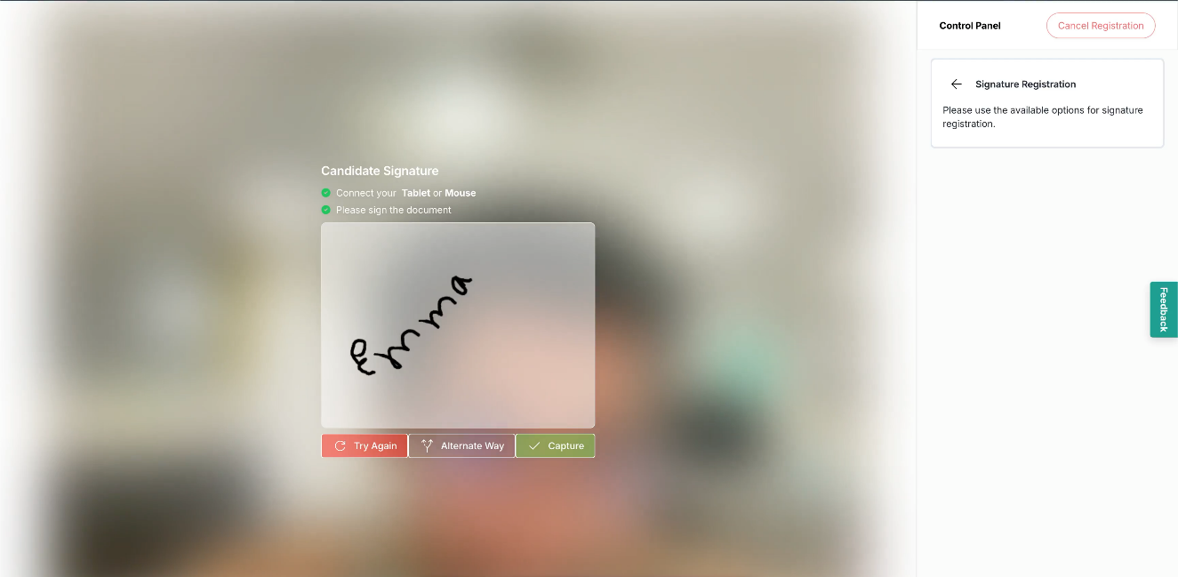 Signature Registration - Candidate Self - Help Guides