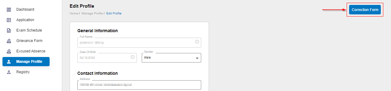 How to submit a correction form before scheduling my exam? - Credentia ...