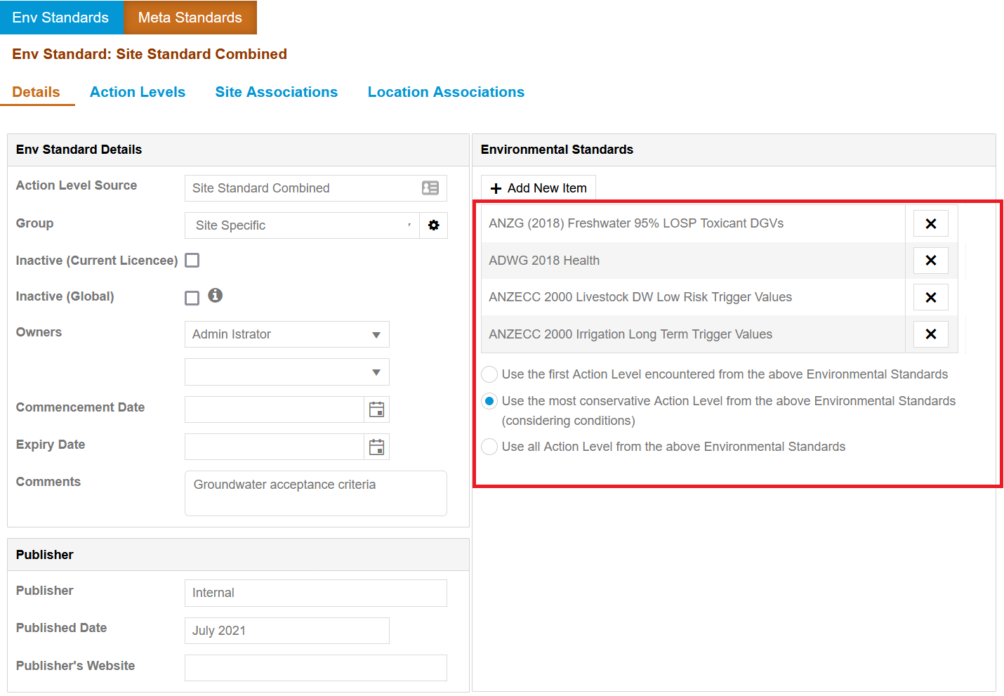 Combining multiple Environmental Standards into one - Meta Standards ...