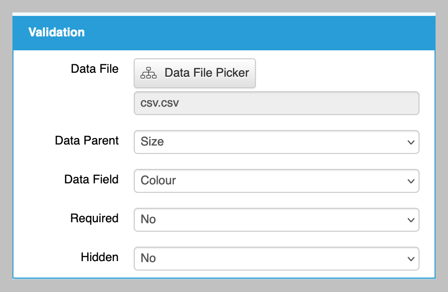 Data Link Drop Down List - WorkMobile Help Centre