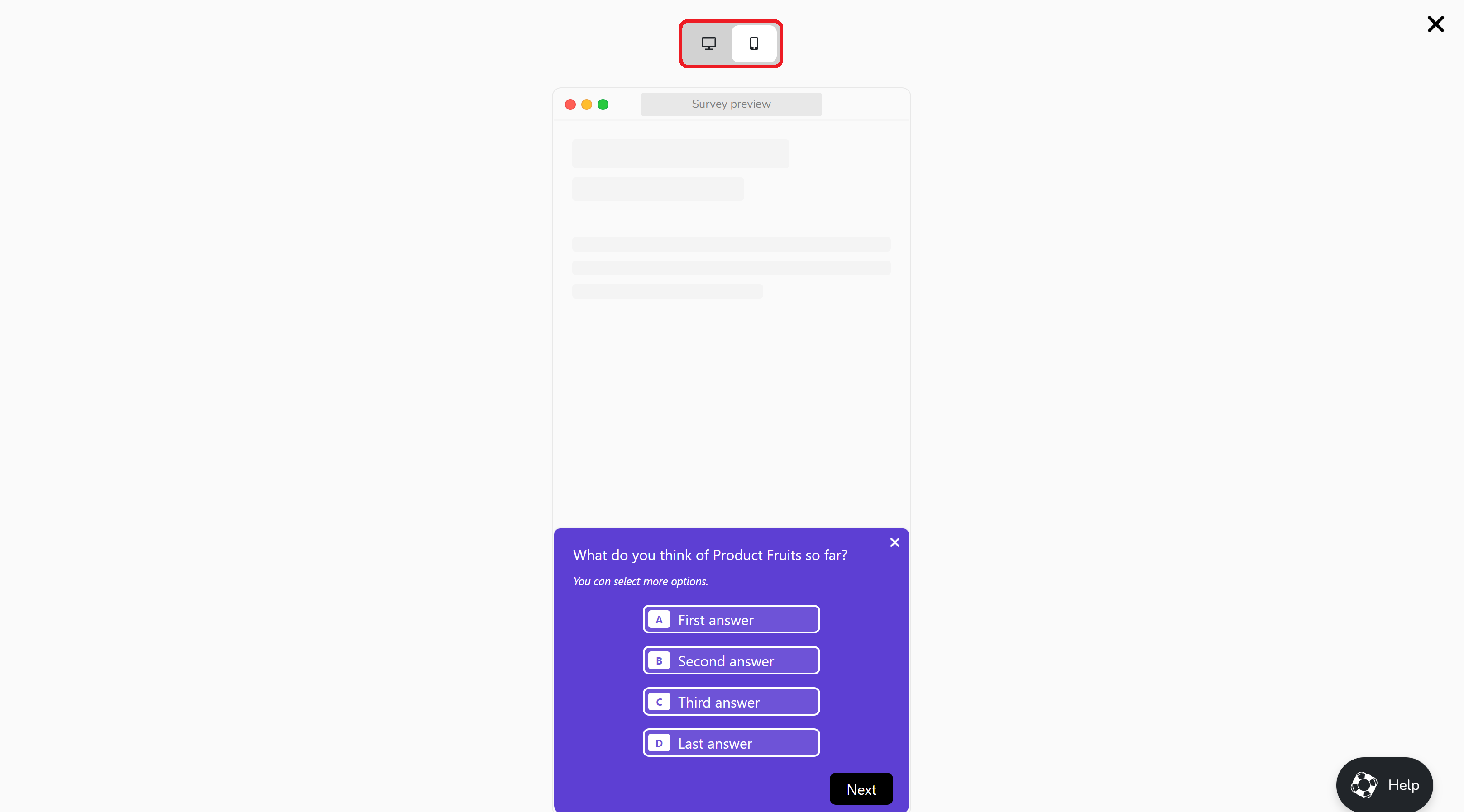 How to preview Surveys - Product Fruits Help Center