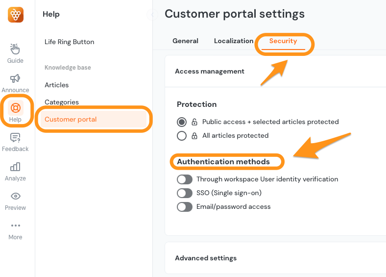 Secure Your Knowledge Base - Product Fruits Help Center