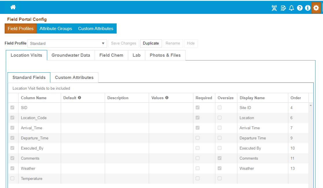 Field Portal and Field App Configuration - ESdat