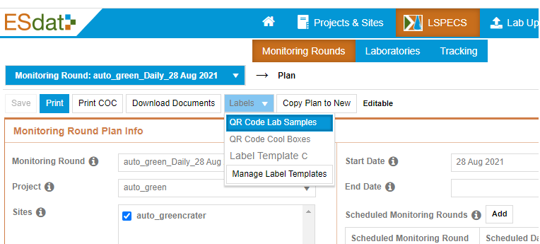 Customizing Sample Bottle Labels - ESdat