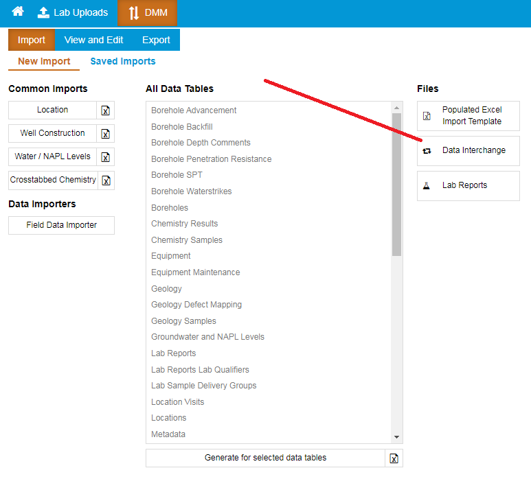 DMM - Importing - ESdat Knowledge Base