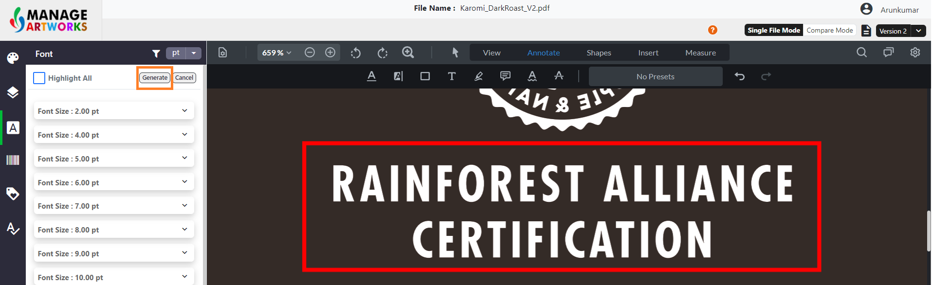 Proofread an Artwork - ManageArtworks Help Center