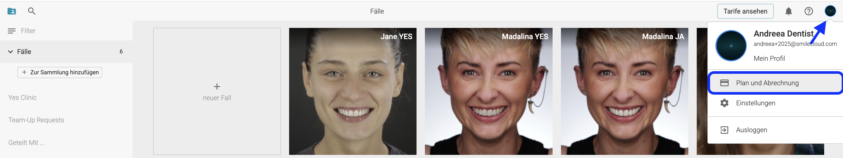 Erstellen Sie ein Abonnement - Smilecloud Lernzentrum