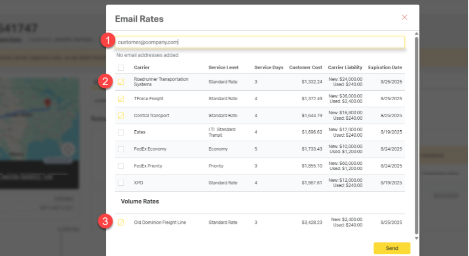 LTL Quote Details Page - Priority1 Knowledge Center