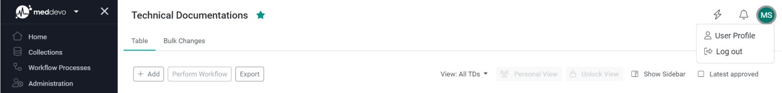 User Profile - meddevo Help Center