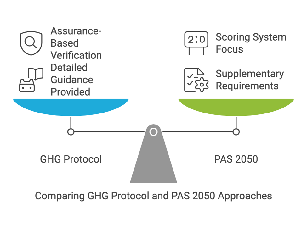 GHG 프로토콜 제품 표준 대 PAS 2050: 비교 분석 - CarbonSig에 도움이 필요하신가요?